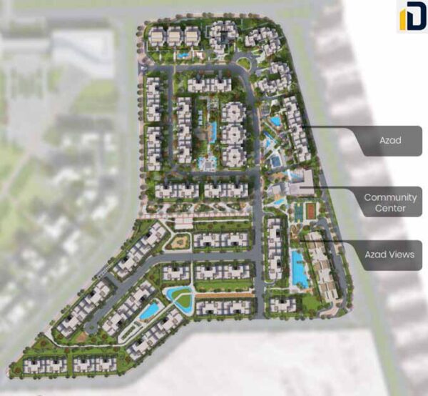 كمبوند ازاد فيوز التجمع الخامس Compound Azad Views New Cairo